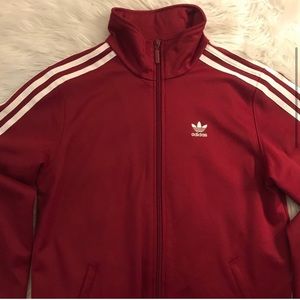 adidas | Jackets & Coats | Nwot Adidas Maroon Red Track Suit Jacket Xs ...